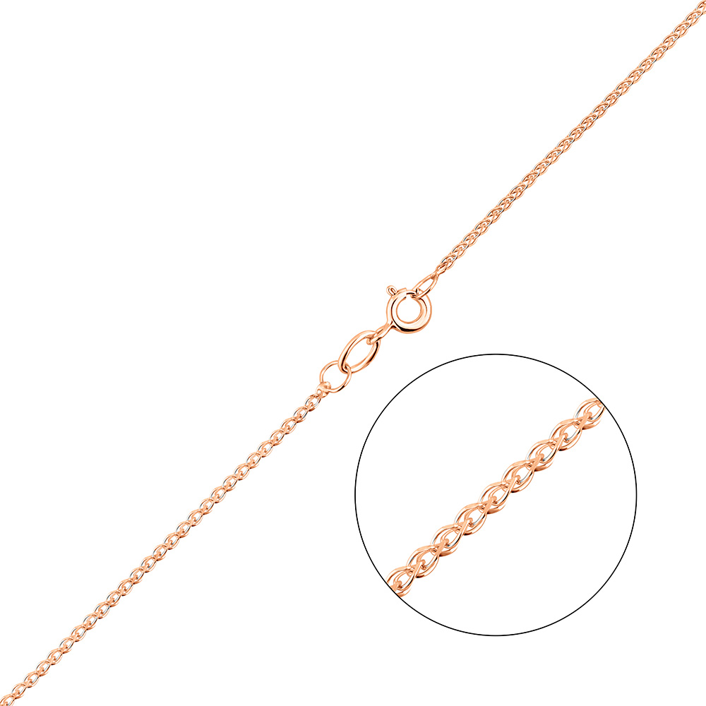 Ланцюжок з золота з родіюванням плетіння Колосок (арт. ц3012902р ...