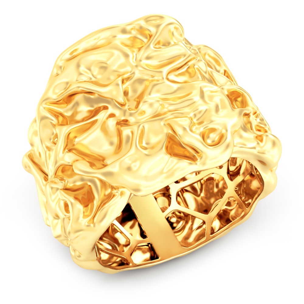 Широка каблучка з жовтого золота Francelli (арт. 1401136ж). купити в ...